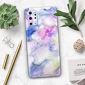 DesignSkinz Light Blue 3123 Absorbed Watercolor Texture Protective Vinyl Decal Wrap Skin Cover Compatible with The Samsung Galaxy S20 (Screen Trim & Back Glass Skin)