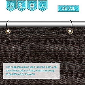 Coarbor Outdoor Pergola Replacement Cover Shade Canopy Permeable with Grommets Weight Rods 9'x16' Brown for Patio Deck Gazebo