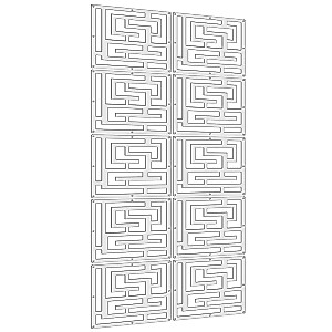 Lchen Hanging Room Divider Panel,10 Pieces Hanging Wall Divider Room Partition Wood-Plastic Thick Hanging Panel Screen Home Office Decoration(ML-S-10Panels)