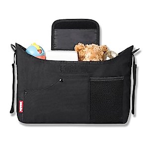 ｕｎａｉｌｕ Universal Stroller Organizer with Double Cup Holder, Expandable Stroller Caddy, Stroller Bag Accessories Fits for Uppababy, Nuna, Baby Jogger, Britax, Doona Strollers and Pet stroller