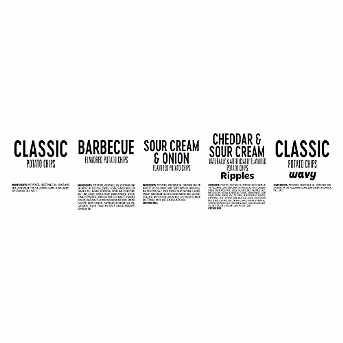 Member's Mark Potato Chips Variety Pack, 1 Ounce (Pack of 42)