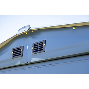 Arrow Select 6' x 7' Outdoor Lockable Steel Storage Shed Building, Blue Grey