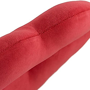 KINGROSE 3D Lip Throw Pillow Decorative Little Pillows Soft Cute Cushion for Sofa Couch Bed Home Decor Girls 11 x 18 Inches Red