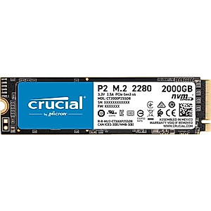 Crucial P2 2TB 3D NAND NVMe PCIe M.2 SSD Up to 2400MB/s - CT2000P2SSD8