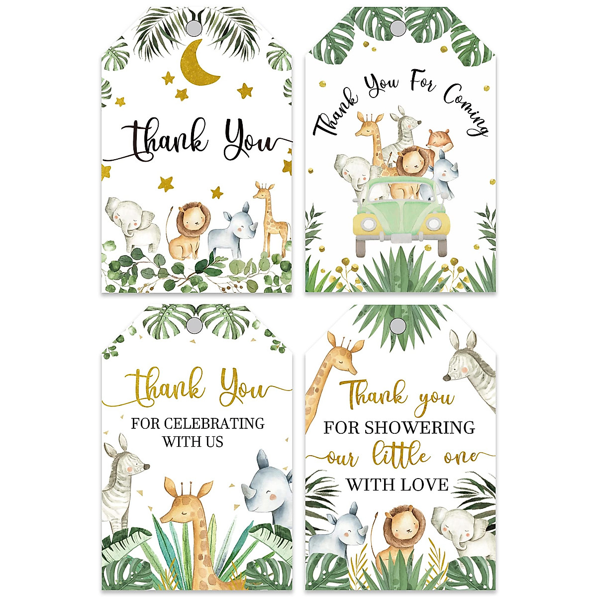 Jungle Safari Gift Tags for Baby Showers & Birthdays | Bemoor