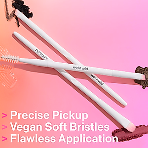wet n wild Essential Makeup Brush| Brow & Liner Brush| Flat Angled Liner Brush| Ultra-Thin Precision| Soft Fibers