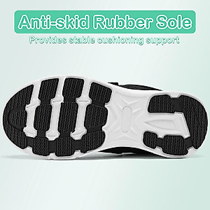 alcubieree Womens Wide Width Shoes Adjustable Strap Shoes Orthopedic Walking Sneakers for Elderly Diabetic Fasciitis for Foot Pain Relief Black