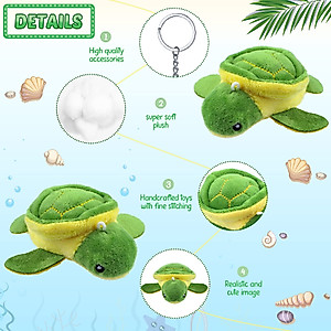 HyDren 24 Pcs Small Turtle Stuffed Toy Soft Sea Turtle Animal Plush Toys Adorable Turtle Stuffed Animal Plush Turtle Toys Turtle Party Decorations for Birthday Beach Ocean Party(Vivid Style)