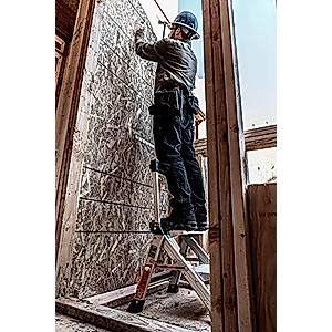 Little Giant Ladders, Jumbo Step, 2-Step, 2 foot, Step Stool, Aluminum, Type 1AA, 375 lbs weight rating, (11902), Silver