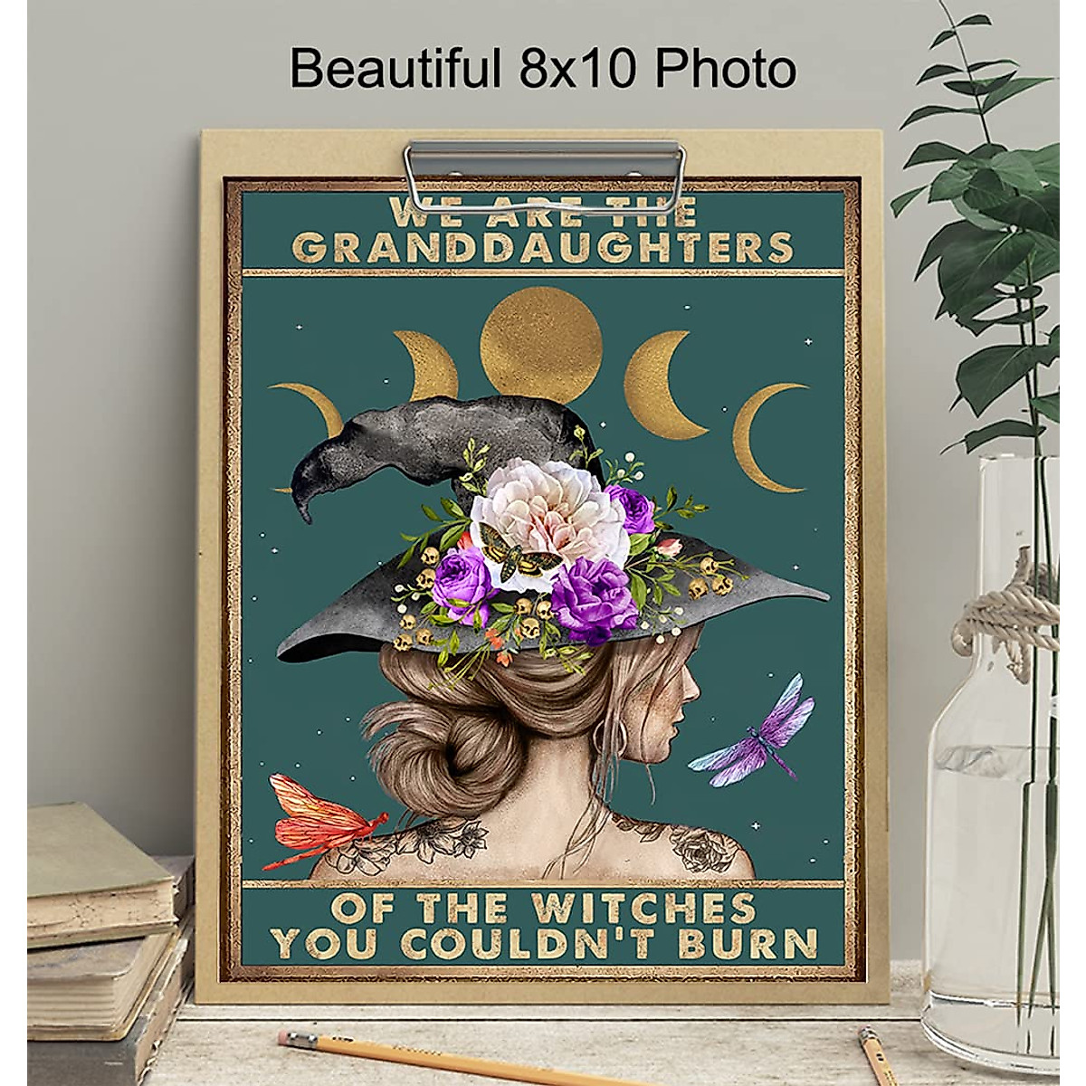Witch Decor - We Are The Granddaughters of the Witches- Hippie Room Decor- Bohemian Boho Wall Decor- Goth Gothic Wall Decor- Pagan Gifts - Witchcraft Wiccan Wicca Wall Art Women - Hippy Witchy Poster