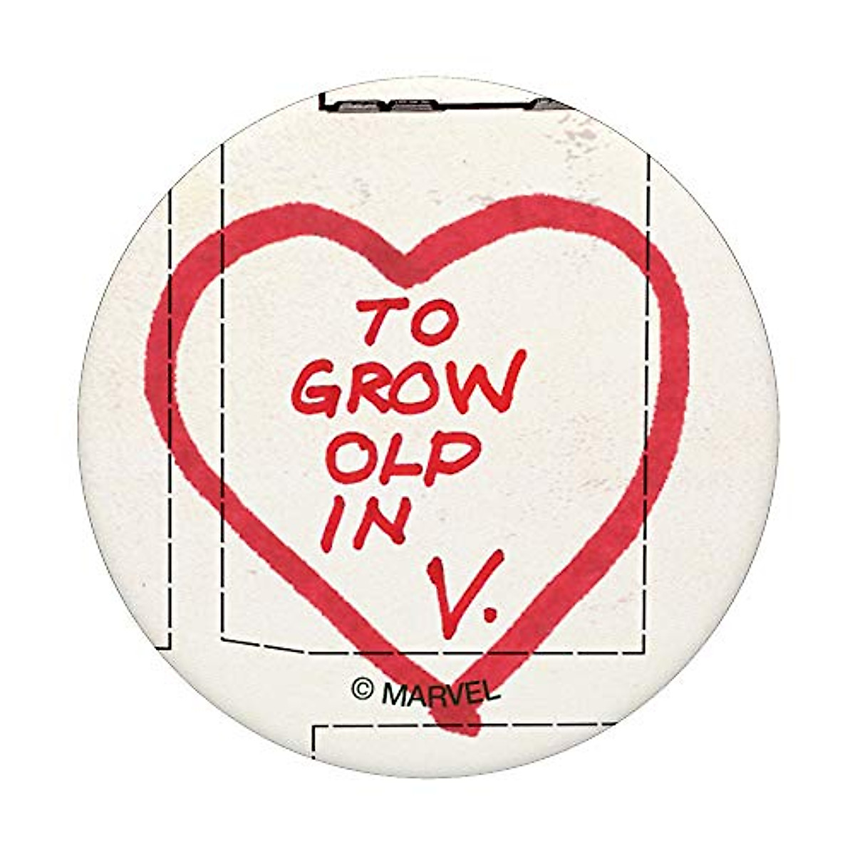 Marvel WandaVision Westview The Grow Old In Heart PopSockets PopGrip: Swappable Grip for Phones & Tablets