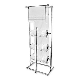 Prolinemax 74" H Chrome 3 Roll Bagging Unit Plastic Film Garment Bag Bagger Fixture Display