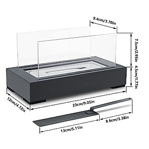 Table Top Fire Pit, Halloween Christmas Decor Tabletop Fireplace Real Flame Smokeless Odorless Indoor Outdoor Portable Ethanol Mini Fireplace Fire Pit Bowl for Dinner Parties