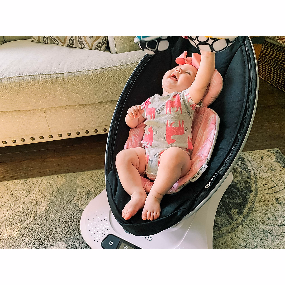 Infant Insert Compatible with 4Moms Mamaroo & Rockaroo – Car Seat Insert 2 Pack – Reversible Infant Car Seat Insert – Soft Plush Minky Car Seat Head Support Insert