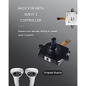 Ikpek 2 Pack Joystick Replacement Kit for Oculus Quest 2 Controller, 29 in One Repair Kit for Meta Quest 2 Controller, Include 2 Thumb Sticks, 4 Thumbstick Grips, 18 Screws, 2 T5 Screwdrivers and More