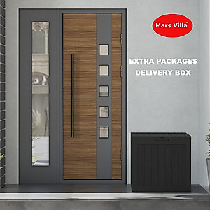 Mars Villa Deck Box, 31 Gallon Resin Indoor and Outdoor Storage Box Waterproof for Patio Furniture Cushions, Pool Supplies, Gardening Tools, Weatherproof and UV Resistant (Black)