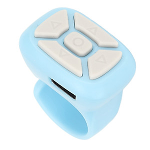 Phone Remote Control Shutter, Smart Phone Remote Control Page Turner Multifunctional Often Used for Reading Novels (Blue)