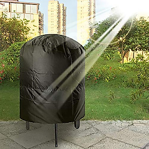Grill Cover,(30 inch) Outdoor Charcoal Kettle Grill Cover, Heavy Duty Waterproof Round Weather Resistant BBQ Grill Covers, Dia 30"x 36"H, Black
