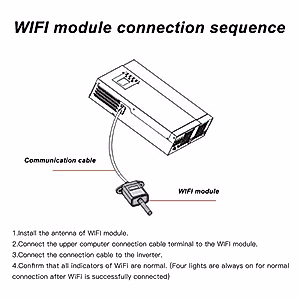 Hilitand Solar Inverter, WiFi Module Wireless RS232 Communication Port APP Control Remote Monitor Module for Solar Photovoltaic Power