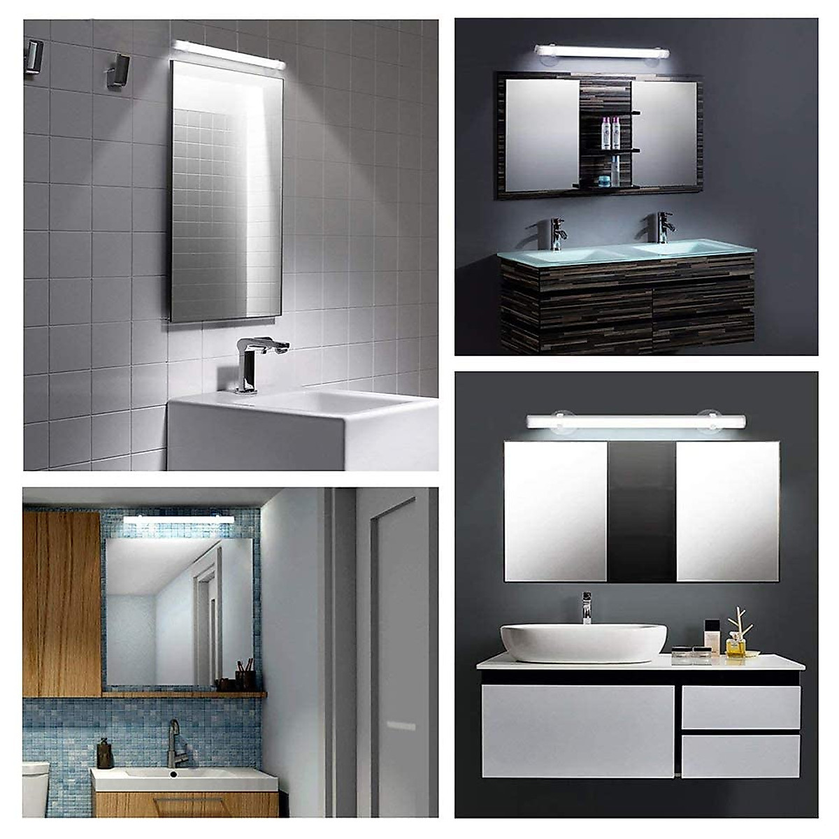 Shineslay LED Mirror Lights, USB Portable Vanity Lights, Touch Control Rechargeable Cordless Makeup Light for Mirror for Makeup Closet Bedroom Bathroom