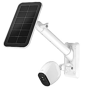 HOLACA 2-in-1 Wall Mount Bracket for Arlo Solar Panel/Arlo Pro 3/Arlo Ultra1&2/Arlo Essential/Arlo Pro 4 /eufyCam Outdoor Mount Accessories for Arlo pro 4 and Arlo Solar Panel (White)