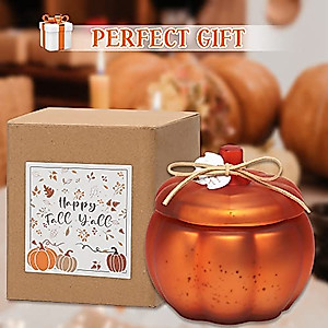 Pumpkin Spice Candle, 12oz Fall Scented Candle, Farmhouse Pumpkin Shaped Candle for Home