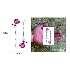 WYUEN 24 Sheets Flower Temporary Tattoo Sticker Women Children Fake Tattoos Body Art Waterproof Face Stickers (W24-04)