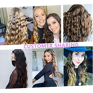 Coidak Hair Waver, 1 Inch 3 Barrel Curling Iron Wand 25mm Hair Crimper, Temperature Adjustable Heat Up Quickly Beach Wave Curling Iron Black