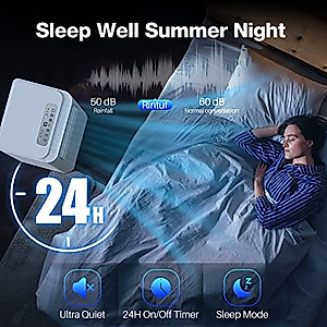 Rintuf Portable Air Conditioner, 8000 BTU AC Unit with Dehumidifier & Fan Modes, Up to 350 Sq.Ft, Remote Control, 24H On/Off Timer, Quiet Air Conditioner for Room, Window Mount Kit