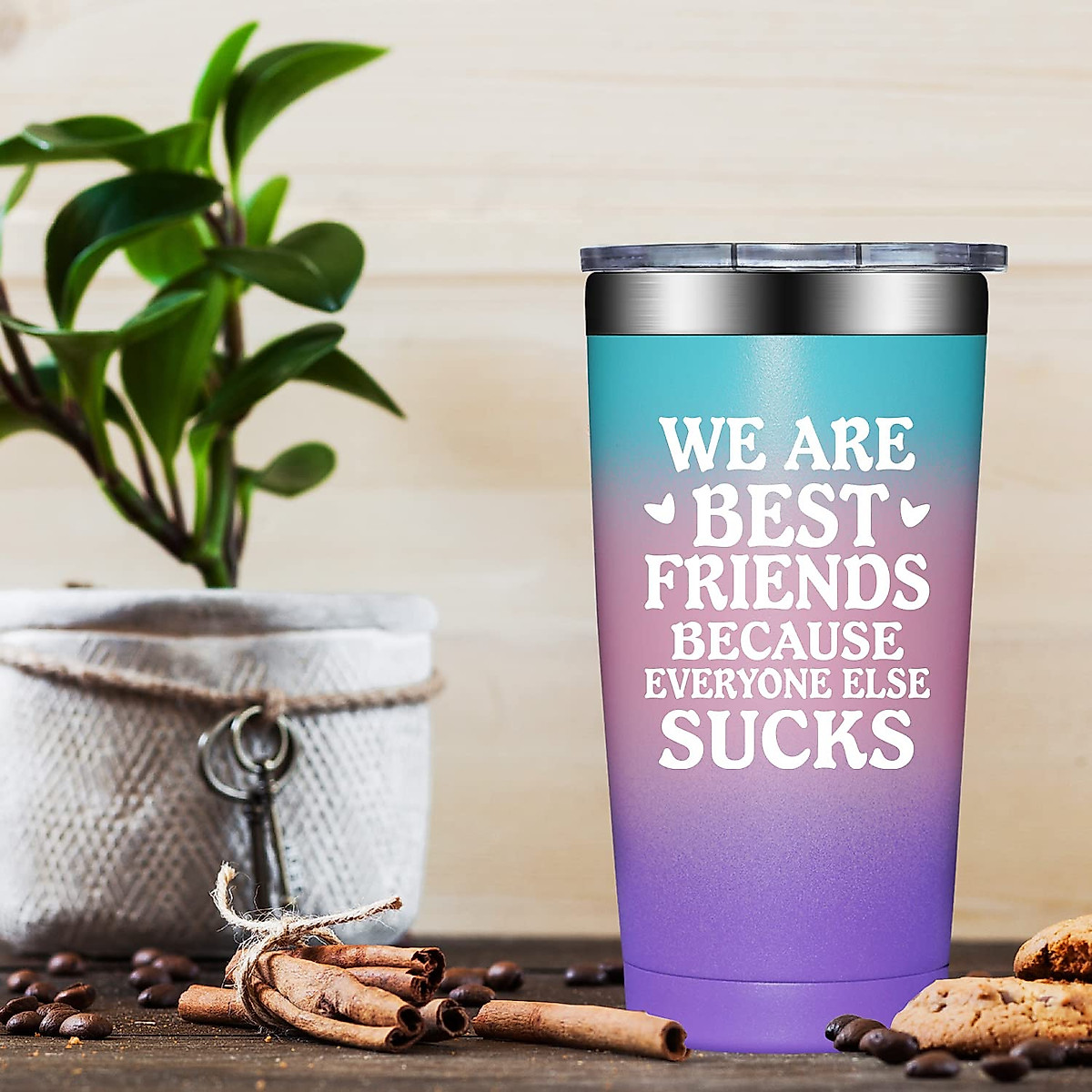 Fufendio Gifts for Women Friends - Best Friend Birthday Gifts for Women - Friendship Gifts, Valentines Day Gifts for Friend Female - Insulated Coffee Mug Tumbler Cup