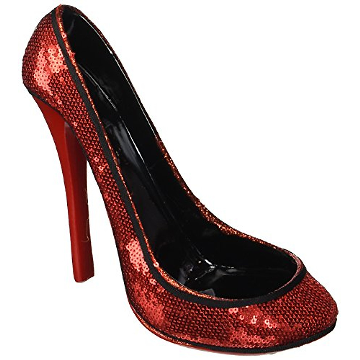 Hilarious Home Sequin Print High Heel Wine Bottle Holder - Stylish Conversation Wine Rack