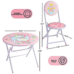 Idea Nuova JoJo Siwa 3 Piece Table and Chair Set, Multicolor