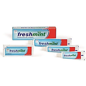 Freshmint® 250 Packets of 0.28 oz. Single use Premium Anticavity Fluoride Toothpaste Packet (ADA Accepted)