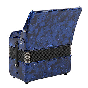 26 Key 48 Bass Piano Accordion, Professional Accordion with Accordion Backpack and Shoulder Strap Celluloid Accordion for Daily Practice Music Performance