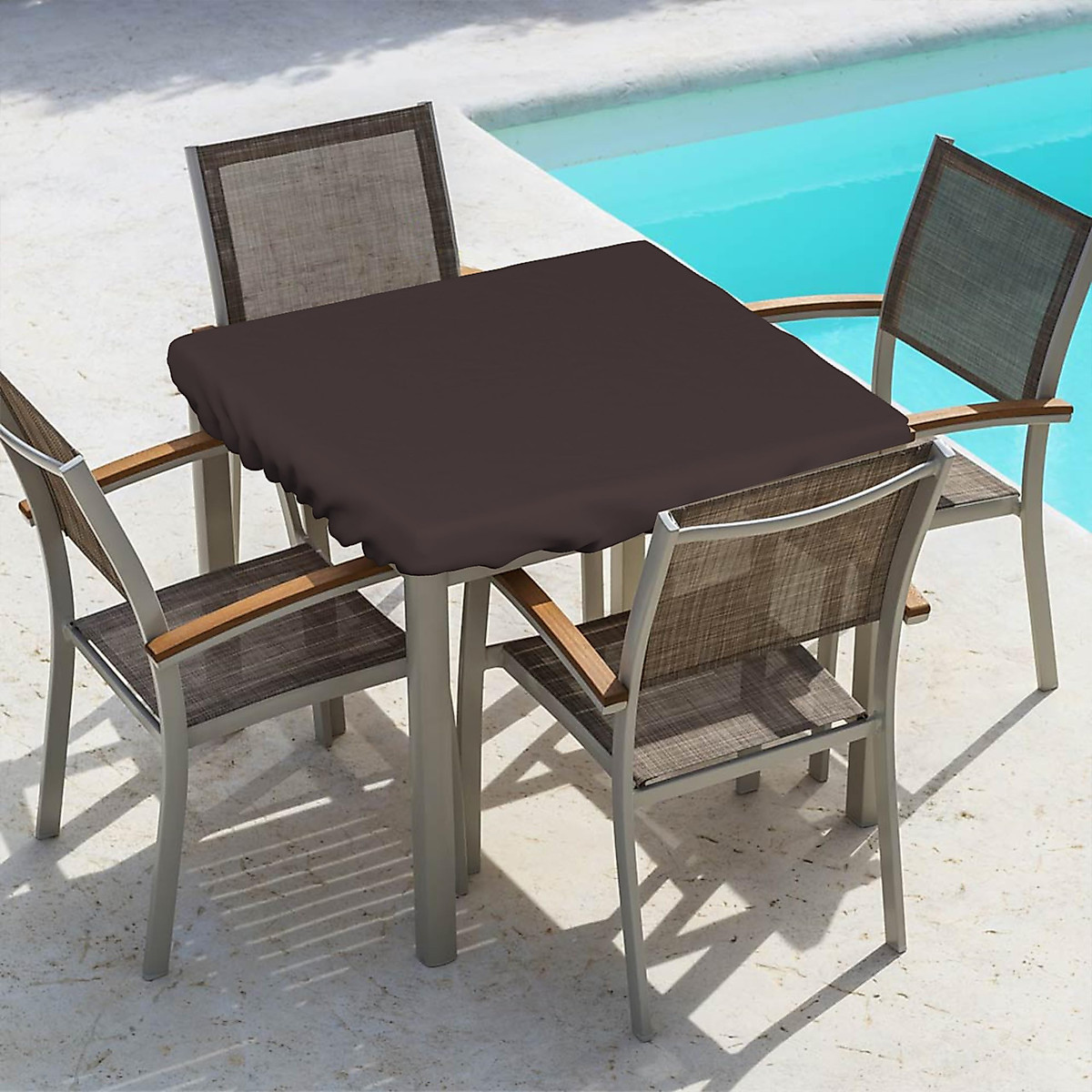 Covers & All Square Table Top Cover, 12 Oz Waterproof UV & Weather Resistant Patio Table Cover, Outdoor Table Cover for Patio Outdoor Furniture & Coffee Table (24” L x 24” W x 6” H, Coffee)