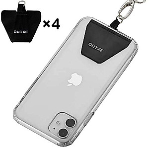 OUTXE Universal Phone Tether Tab Without Adhesive, 4 Pack Phone Lanyard Replacement Part for Phone Strap (4 PCS)