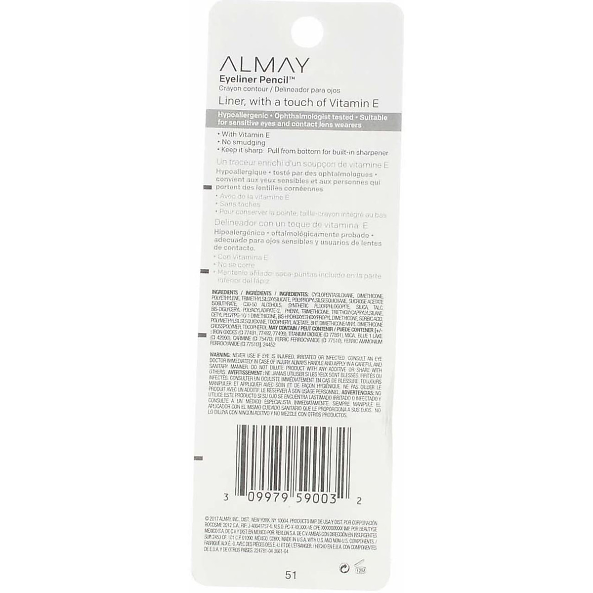 Almay intense i-color Eyeliner, Black Pearl, 0.01 ounces (Pack of 2)