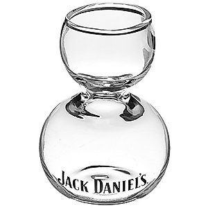Jack Daniels Glass Licensed Barware Straight Jigger, 1 Count (Pack of 1), Clear