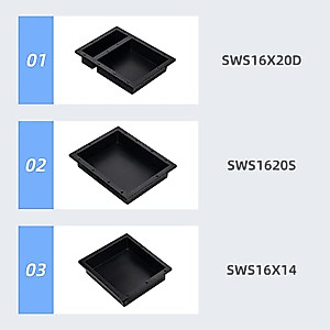 Woodbridge Ready for Tile Shampoo Soap Single Niche 16" x 14", SW1614 Shelf,Black