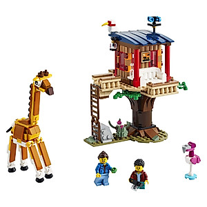 LEGO Creator 3in1 Safari Wildlife Tree House 31116 Building Kit Featuring a House Toy, Biplane Toy and Catamaran Toy; Best Building Sets for Kids Who Love Imaginative Play, New 2021 (397 Pieces)
