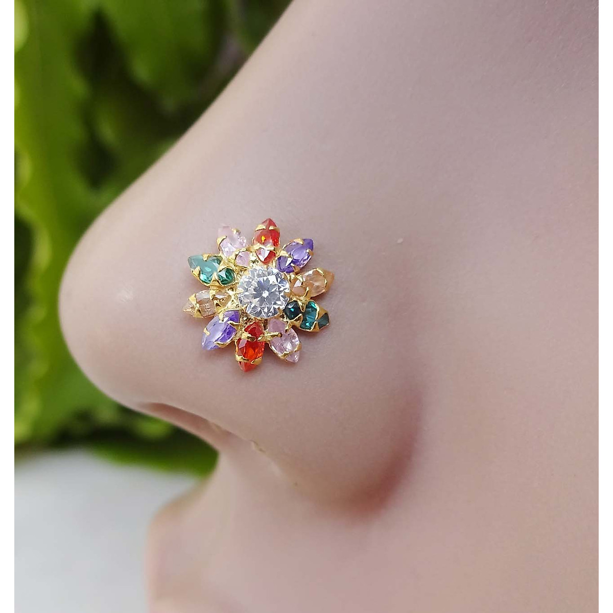 Flower Nose Stud Multi Nose Hoop Crystal Nose Stud Sterling Silver Nose Stud Dainty Nose Stud Crock Screw Nose Stud Twist Nose Stud Indian Nose Ring Indian Nose Stud Sterling Silver Nose Hoop gold