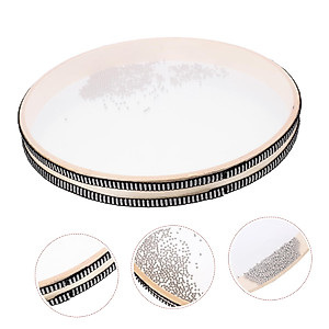 ERINGOGO Wave Bead Ocean Drum 12Inch Natural Color Sound Drum Percussion Wave Drum Shell Sea Drum Early Educational Musical Instrument Percussion