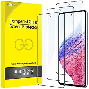 JETech Screen Protector for Samsung Galaxy A53 5G / A52 / A52 5G / A52s 5G, 9H Tempered Glass Film, Anti-Scratch, HD Clear, 3-Pack