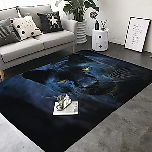 XYHH Area Rug Black Panther for Living Room Dining Room Bedroom playroom Parent-Child Game mat Study Office Room Decor lz White 3 39x60in