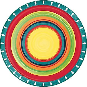 Creative Converting Paper Dinner Plates, 9", Multicolor
