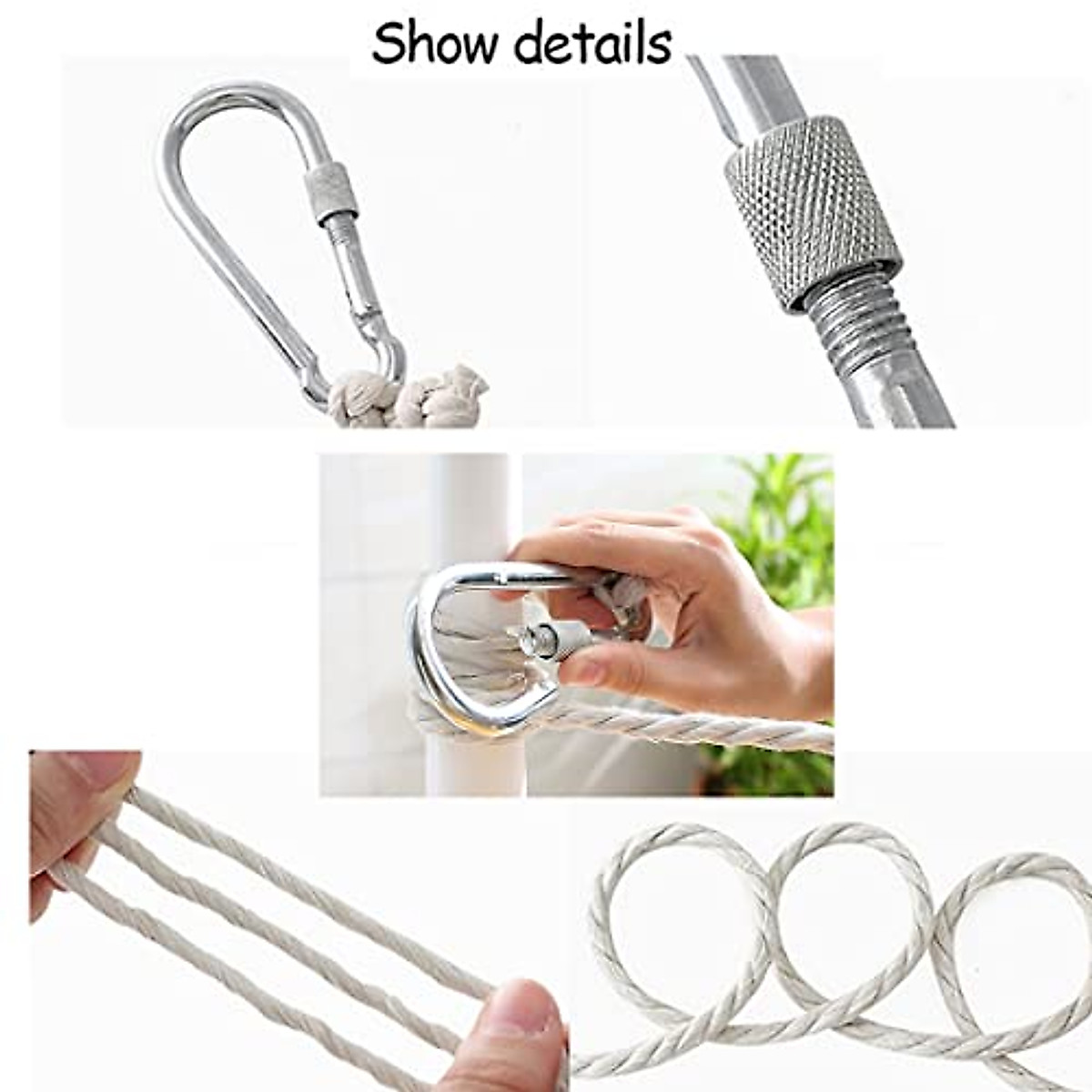 50 Ft Clothesline Long Clothes Line, Cotton Clothesline Rope Laundry Line Rope Craft Drying Rope Adjustable forCamping Travel & Home Use DIY Rope as Candle Replacement Wick Laundry Line Dryer Rope