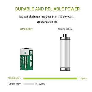 EEMB CR 1/2 AA Series Lithium 3 V 900 mAh Cylindrical Battery CR14250BL 14250SE Not Rechargeable for Scuba Diving Electronics Specialized Laboratory Equipment UL Certified