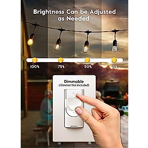 Minetom LED S14 Replacement Light Bulbs, 15 Pack Shatterproof Light Bulbs Equivalent to 11 W, E26 E27 Regular Medium Screw Base for Outdoor Home Light Fixtures and Decorative, 2700K, Warm White