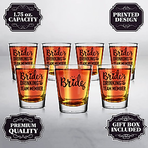 shop4ever Bride and Bride's Drinking Team Member Xoxo Shot Glasses 7 Pack (7)