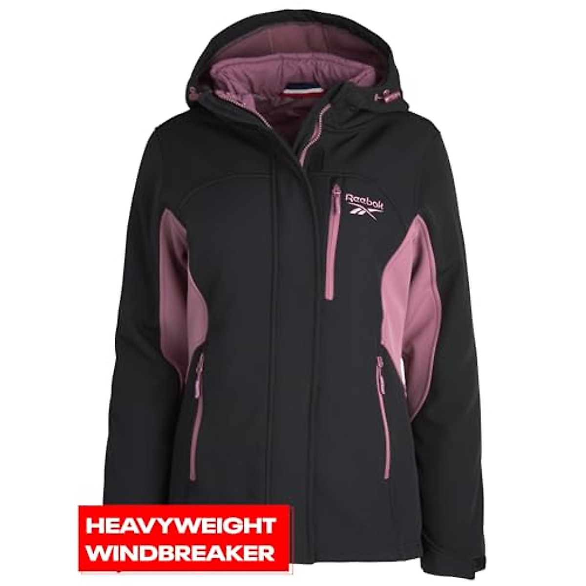 Reebok Women’s Winter Coat – Waterproof Windbreaker Jacket with Removable Puffer Coat – System Jacket for Women (S-XL), Size X-Large, Black